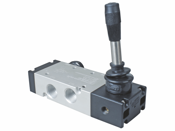 5/2 Hand Lever Valve Spring Return / Detent | Airmax Pneumatics