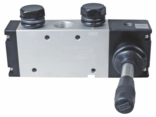 5/2 Hand Lever Valve Spring Return / Detent | Airmax Pneumatics